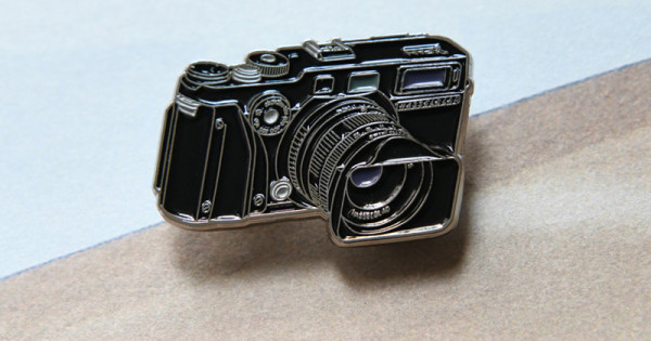 Hasselblad Xpan fiml camera pin vintage camera metal badge