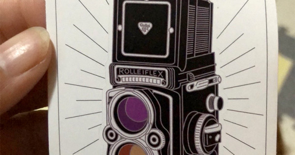 Rolleiflex 3.5F film camera sticker vintage sticker