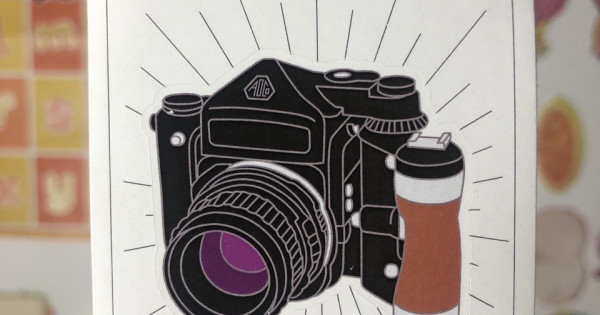 Pentax 67 fiml camera pin sticker vintage sticker